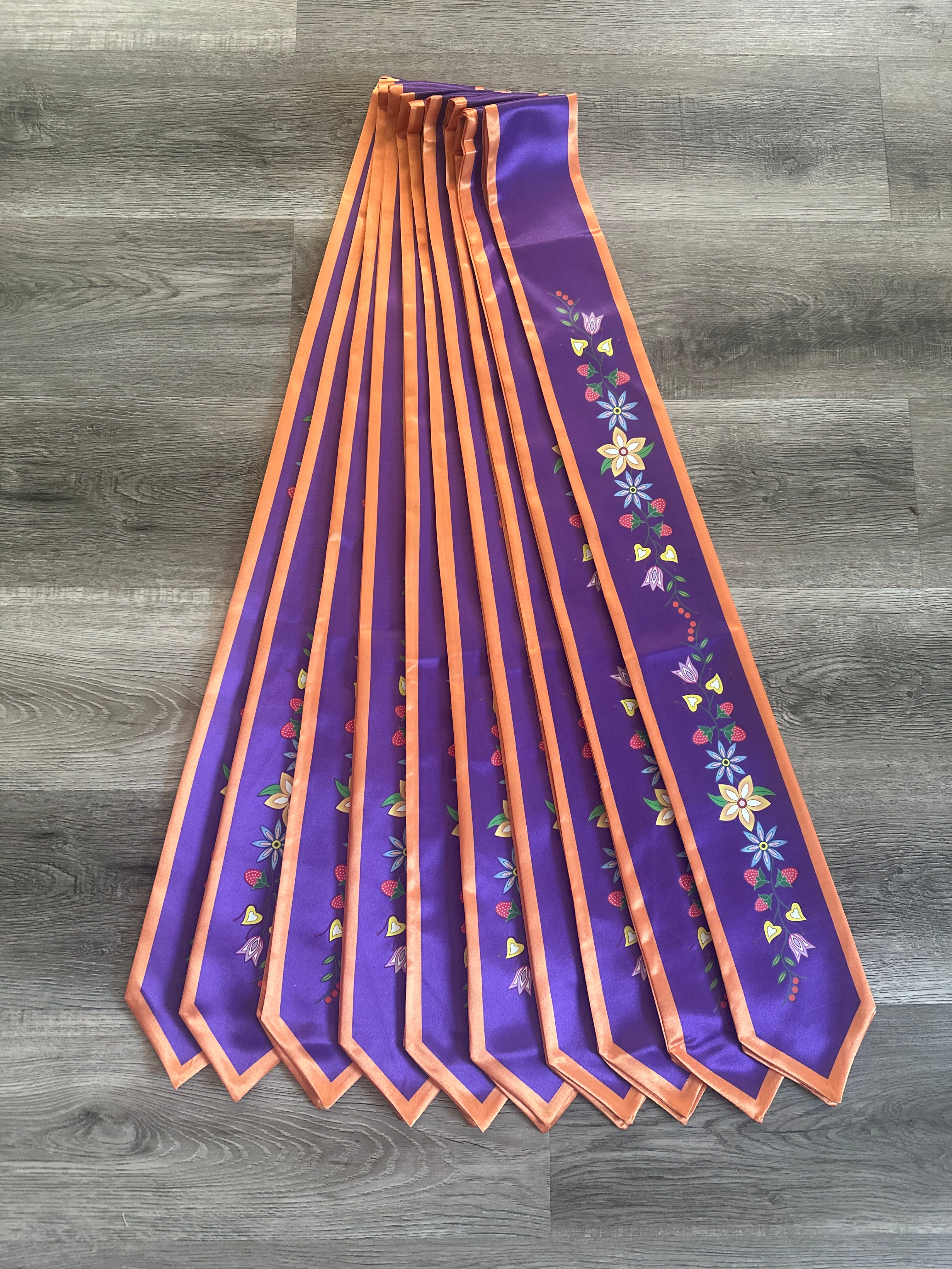 Purple and Bronze Trim Stole | Round Lake Traditions